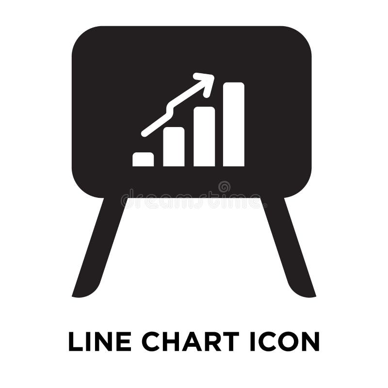 Line Chart Icon Vector Isolated on White Background, Line Chart Stock ...