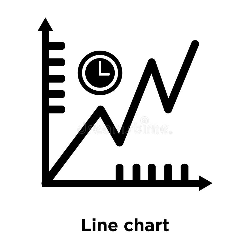 Line Chart Icon Vector Isolated on White Background, Line Chart Stock ...