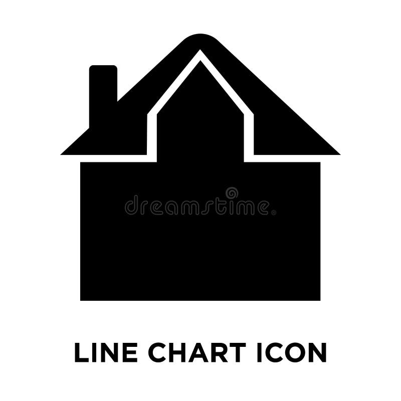 Line Chart Icon Vector Sign and Symbol Isolated on White Background ...