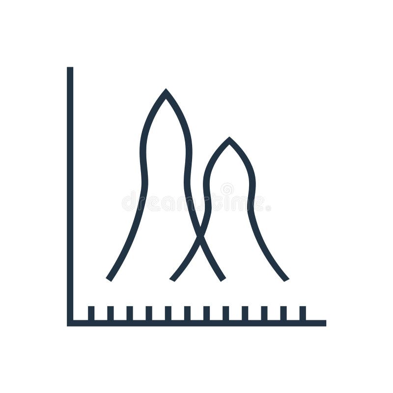 Line Chart Icon Vector Isolated on White Background, Line Chart Sign ...