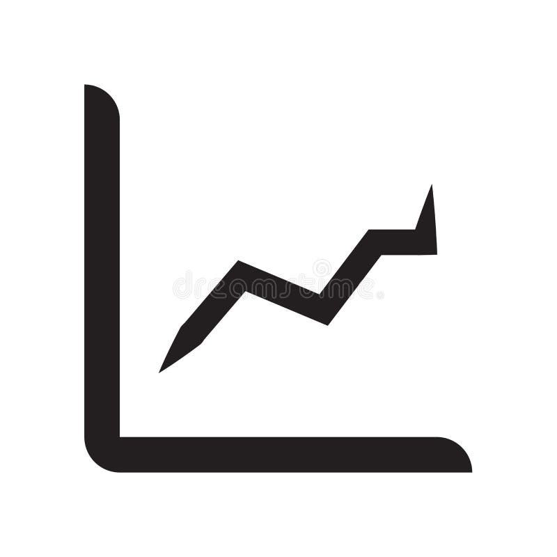 Line Dot Chart Icon Vector Sign and Symbol Isolated on White Background ...