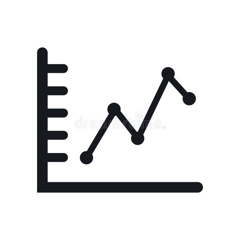 Line Chart Icon Vector Sign and Symbol Isolated on White Background ...