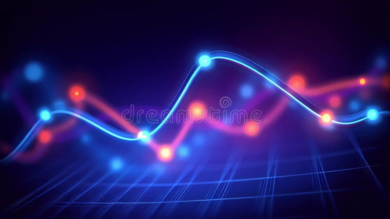 Line Chart Illustrates Upward Trend with Dynamic Colors Creating a ...