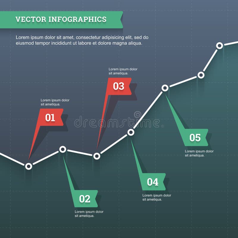 Abstract Line Chart Infographics Stock Vector - Illustration of sign ...