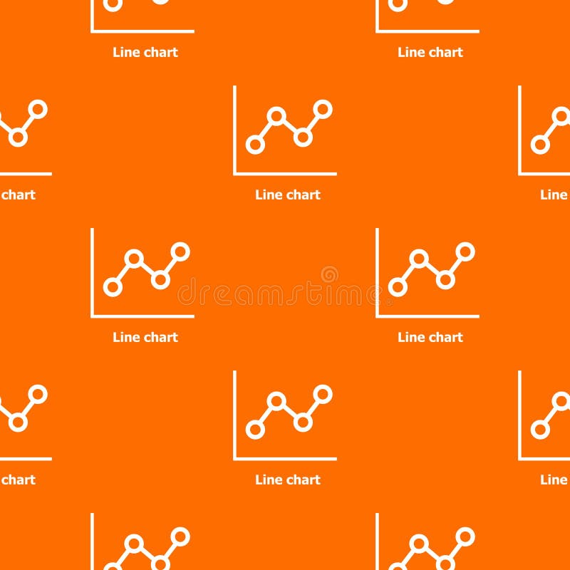 Line Chart Pattern Vector Orange Stock Vector - Illustration of object ...