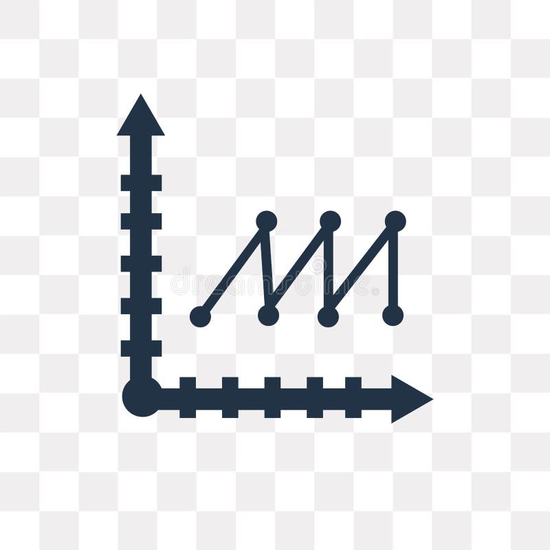 Line Chart Vector Icon Isolated on Transparent Background, Line Stock ...