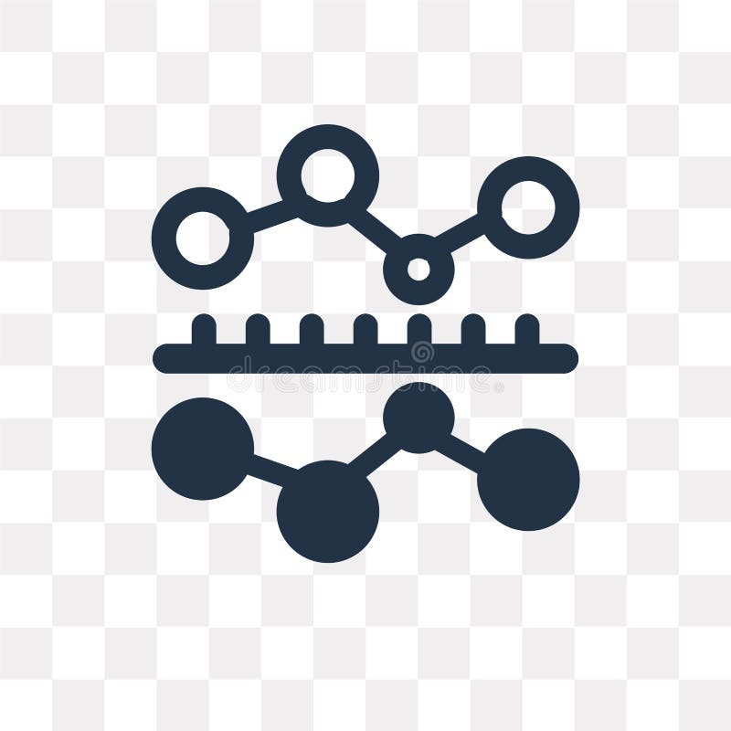 Line Chart Vector Icon Isolated on Transparent Background, Line Stock ...