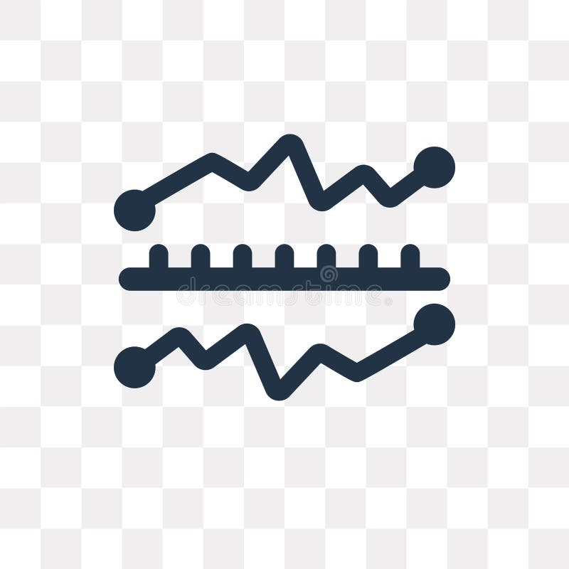 Line Chart Vector Icon Isolated on Transparent Background, Line Stock ...
