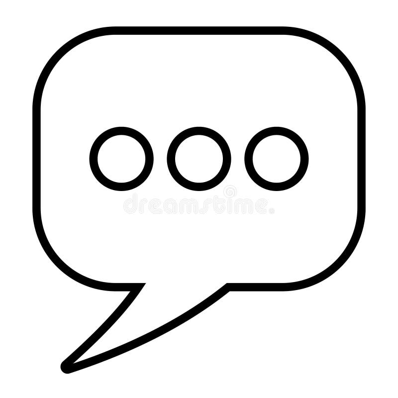 Line chat icon stock vector. Illustration of text, flat - 123214989