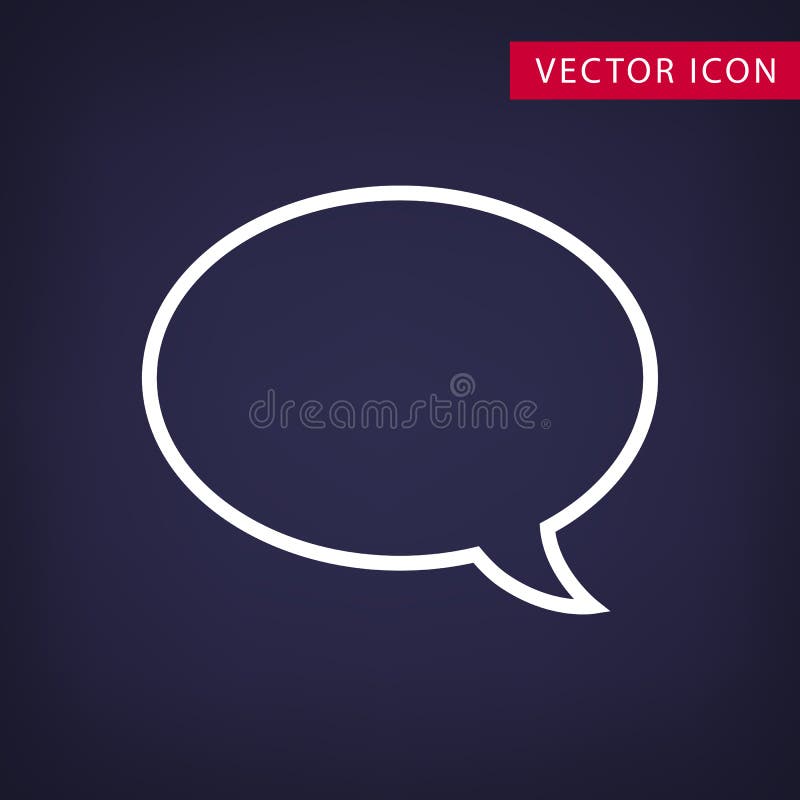 Line chat vector flat icon stock illustration. Illustration of graphic ...