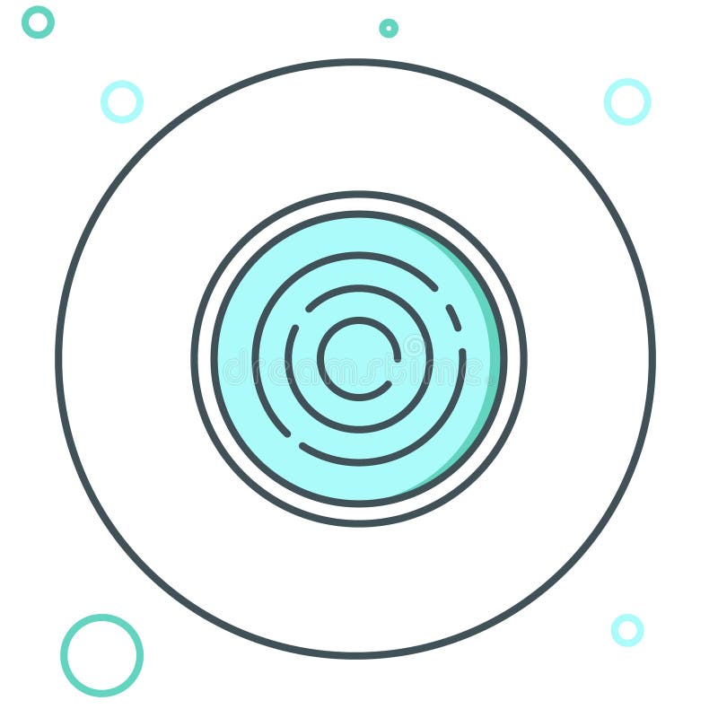 Line Checker Game Chips Icon Isolated on White Background. Colorful ...