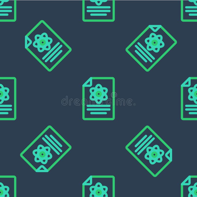 Line Chemistry Report Icon Isolated Seamless Pattern on Blue Background ...