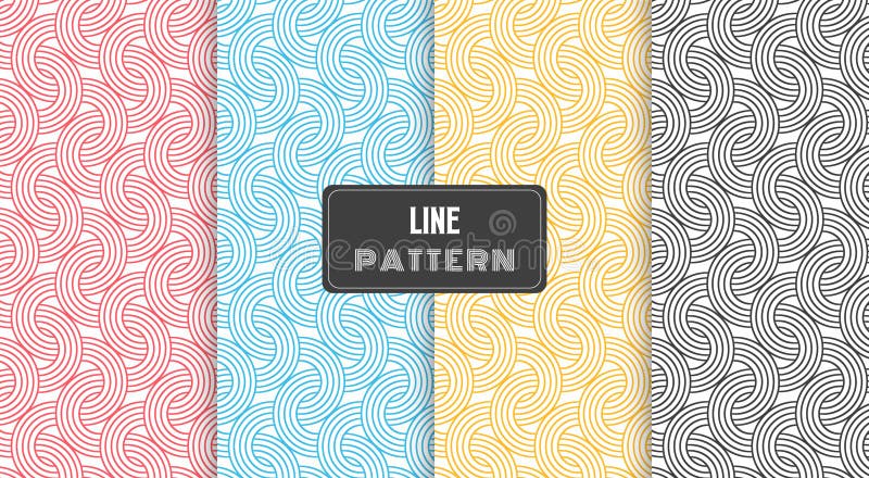 Line Circle Wave Traditional Pattern . Stock Illustration ...