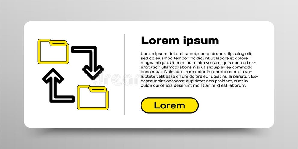 Line Cloud Storage Text Document Folder Icon Isolated on White ...