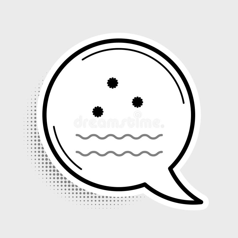 Line Cold and Waves Icon Isolated on Grey Background. Colorful Outline ...
