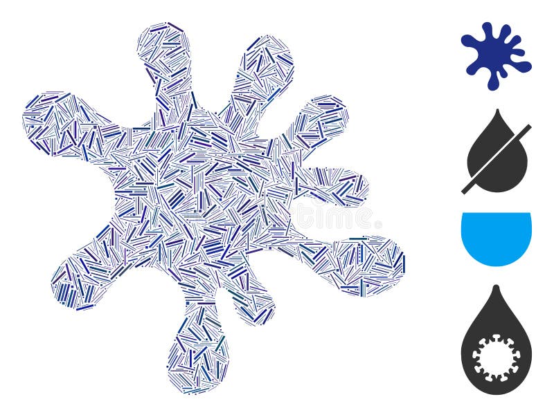 Linear Blot Icon Vector Mosaic Stock Vector - Illustration of line ...