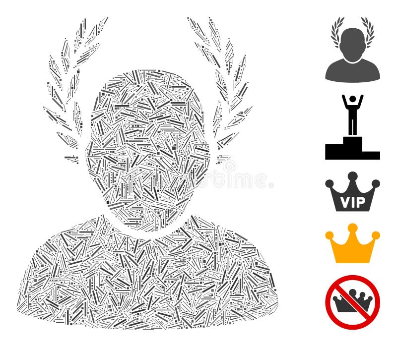 Line Collage Caesar Icon stock illustration. Illustration of decoration ...