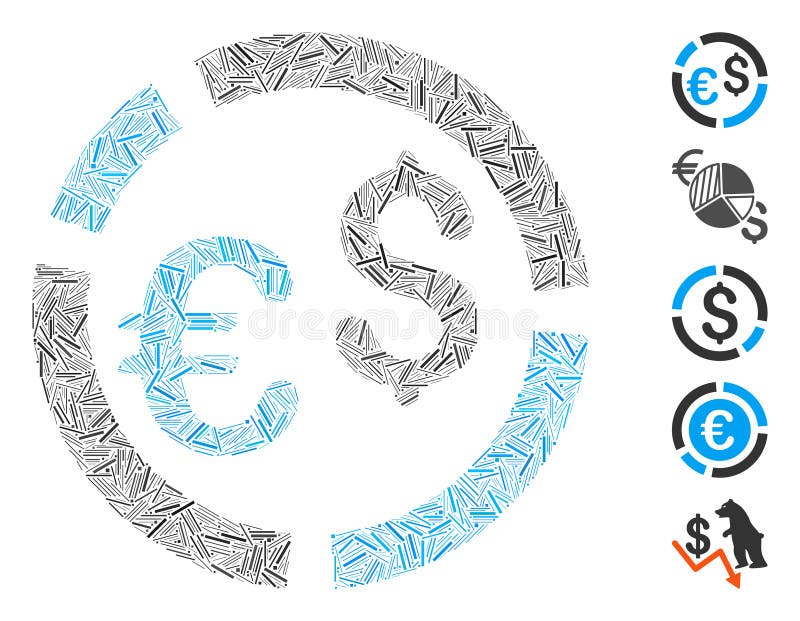 Line Collage Currency Diagram Icon Stock Illustration - Illustration of ...