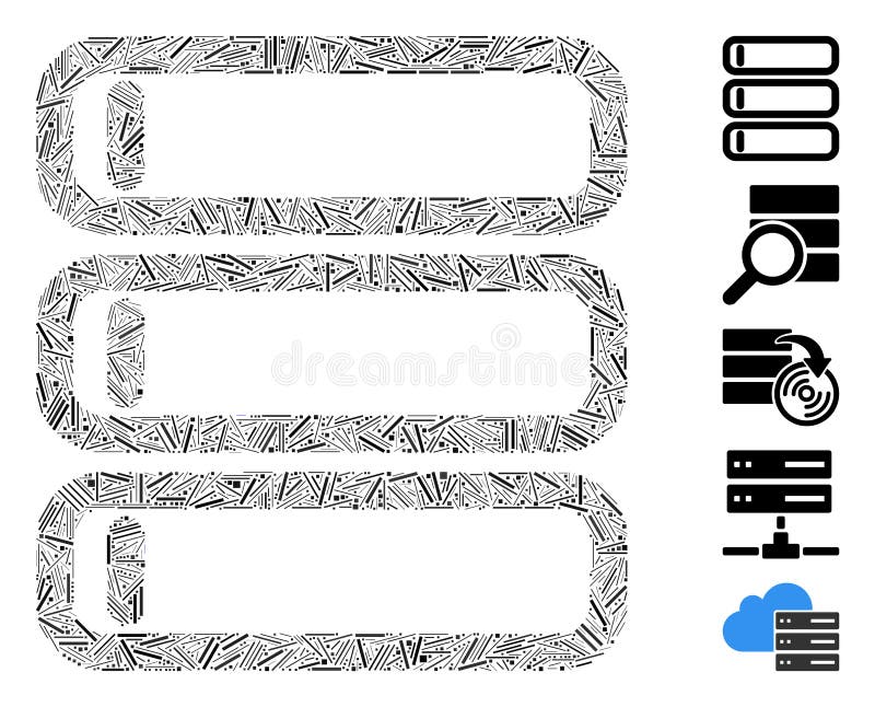 Line Collage Database stock illustration. Illustration of design ...
