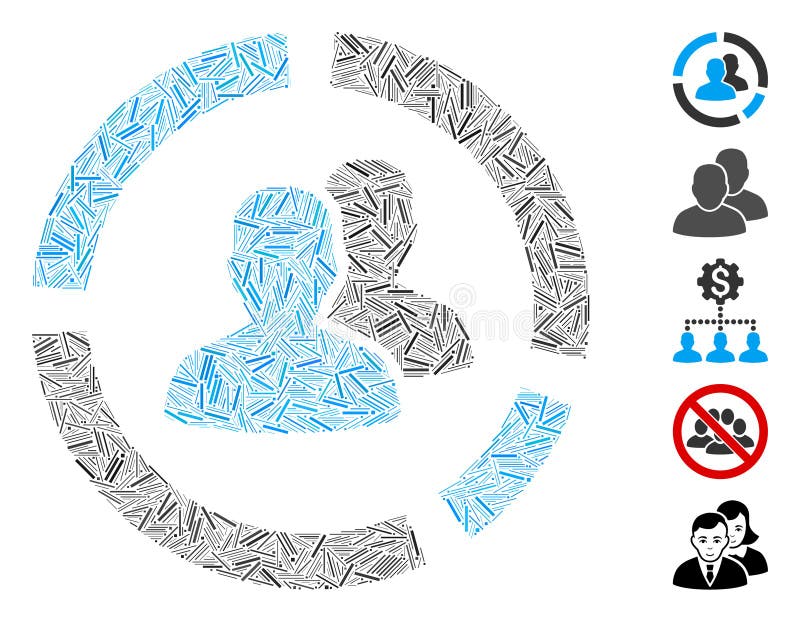 Line Collage Demography Diagram Stock Illustration - Illustration of ...