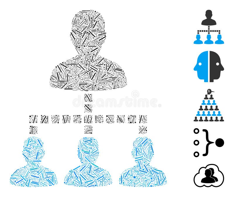 People Hierarchy Scheme, Corporate Teamwork Pyramide with Boss on Top ...