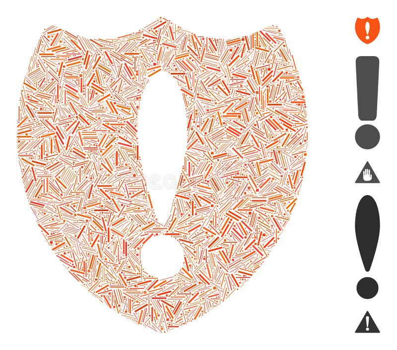Linear Problem Shield Icon Vector Collage Stock Illustration ...