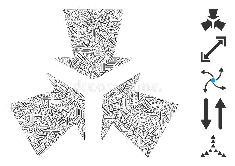 Shrink Arrows Flat Icon Illustration Stock Vector - Illustration of ...