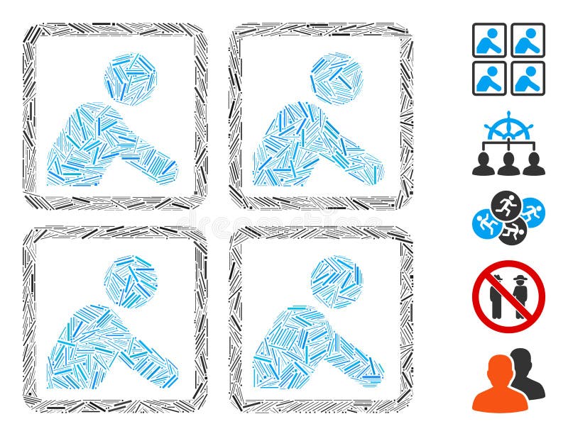 Line Collage Workers stock image. Image of meeting, combination - 175475465