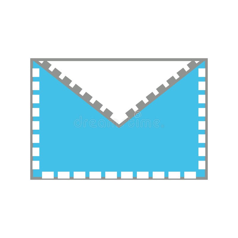 Line Color E-mail Letter Text Message Style Stock Vector - Illustration ...