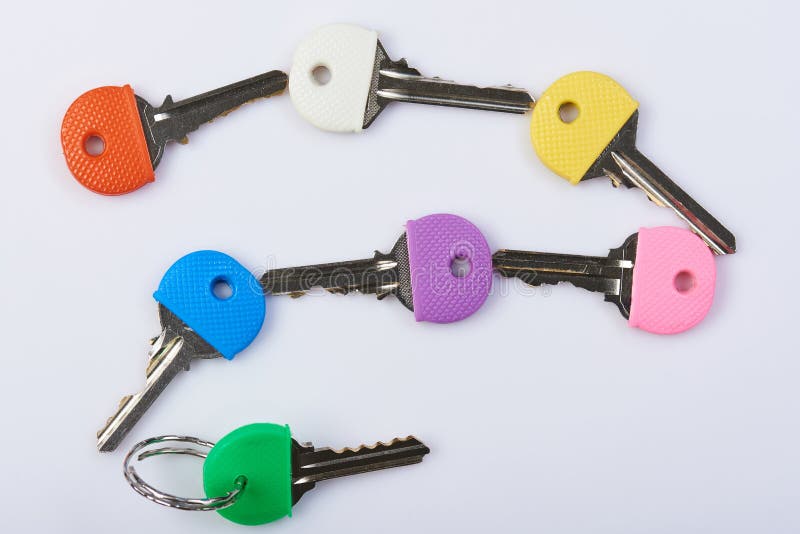 Set of colorful keys stock photo. Image of house, location - 511736