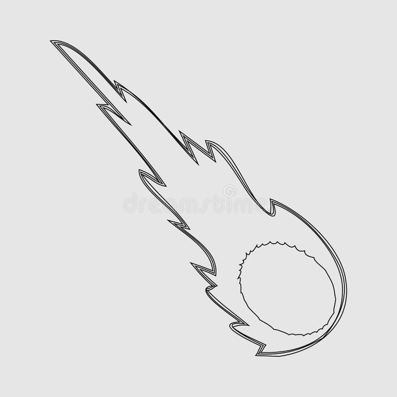 Line Comet Logo Isolated Art Vector Stock Vector - Illustration of ...