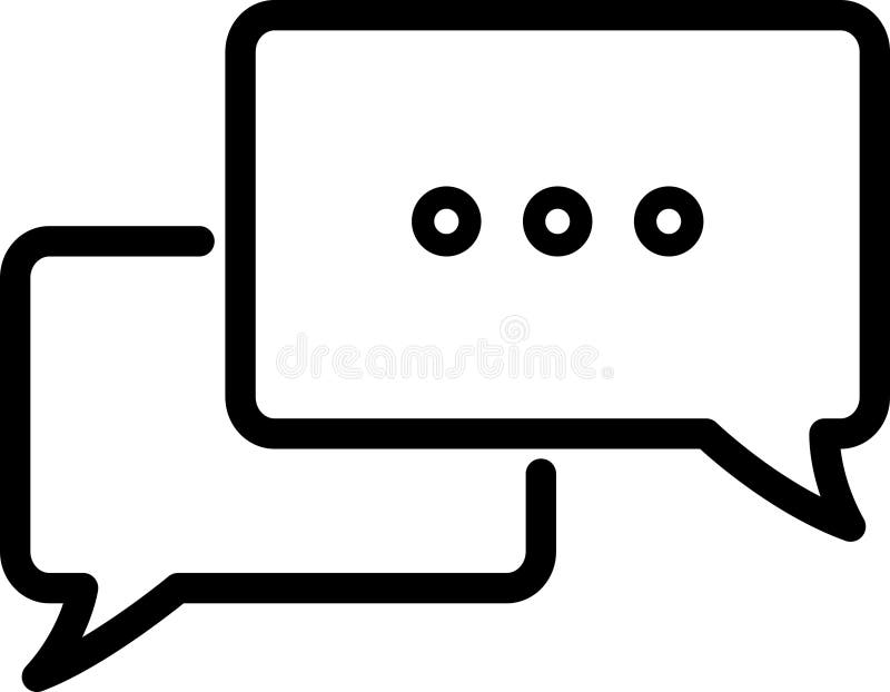 Line Comment Icon As Communication Symbol Stock Vector - Illustration ...