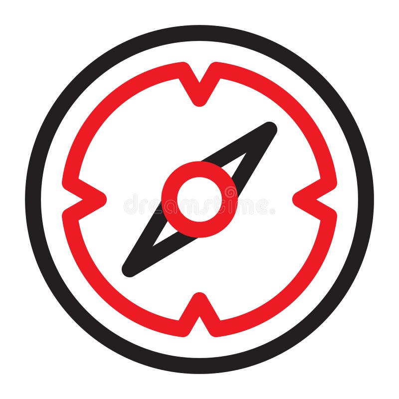 Line Compass Icon. Navigation and Orientation Vector Illustration Stock ...