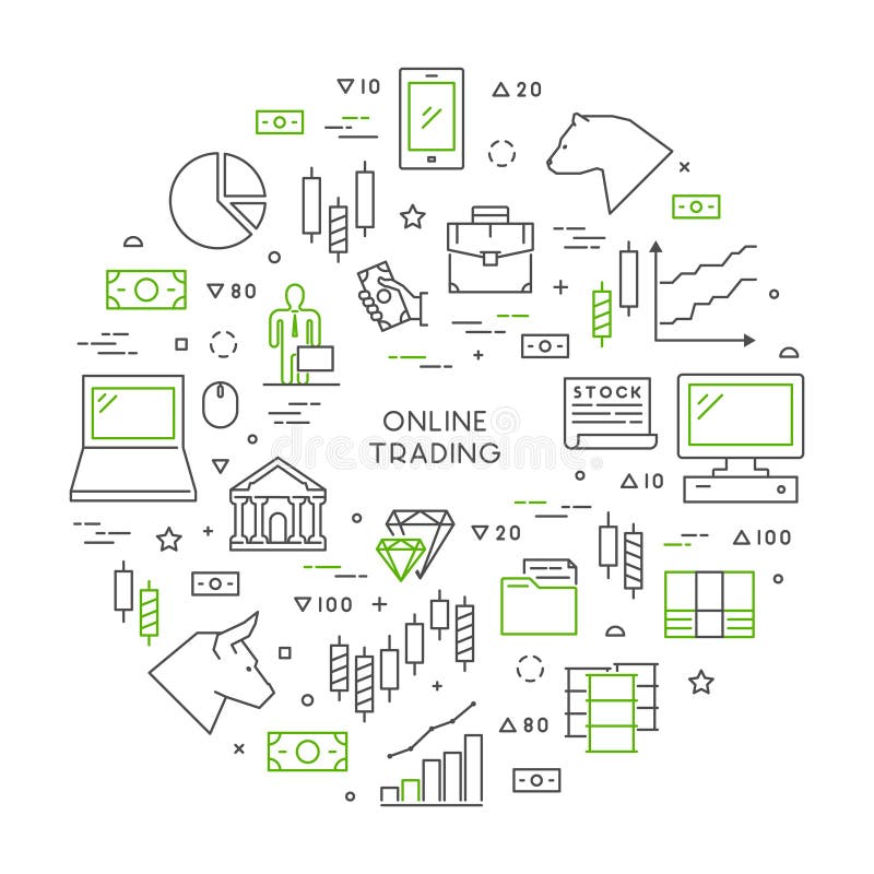 Line Concept for Computer Science. Stock Illustration - Illustration of ...