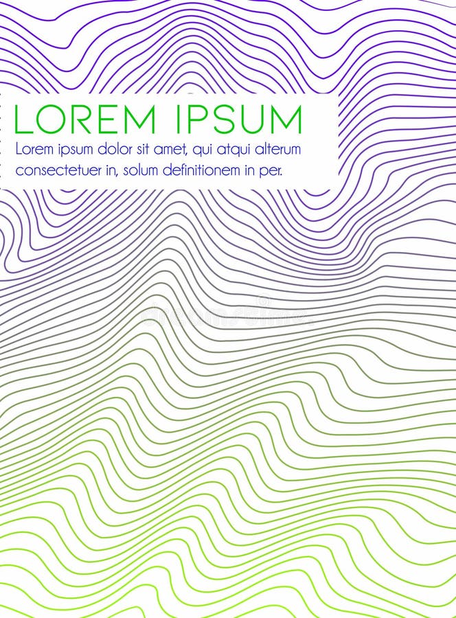 Vector Illustration Line Contour Art Design Pattern Background Green To ...