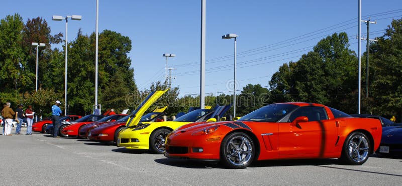 A line of Corvettes editorial photo. Image of color, technology - 27569261