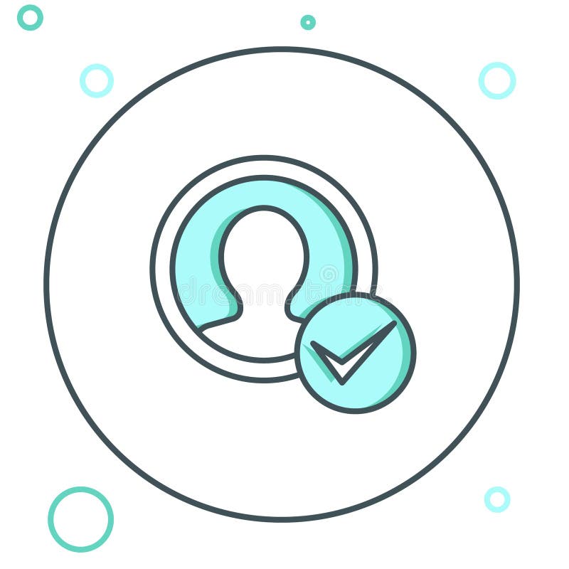 Line Create Account Screen Icon Isolated on White Background. Colorful ...