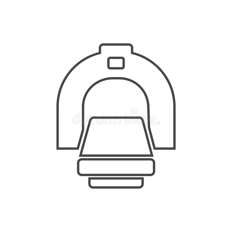 Line CT Scan Icon, CT Scanner Stock Vector - Illustration of computer ...