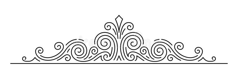 Line Curl Element. Modern Decorative Linear Divider Stock Illustration ...