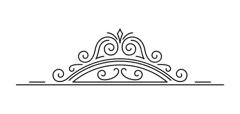 Line Curl Element. Modern Decorative Linear Divider Stock Illustration ...