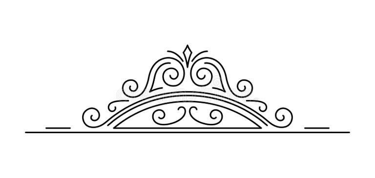 Line Curl Element. Modern Decorative Linear Divider Stock Illustration ...