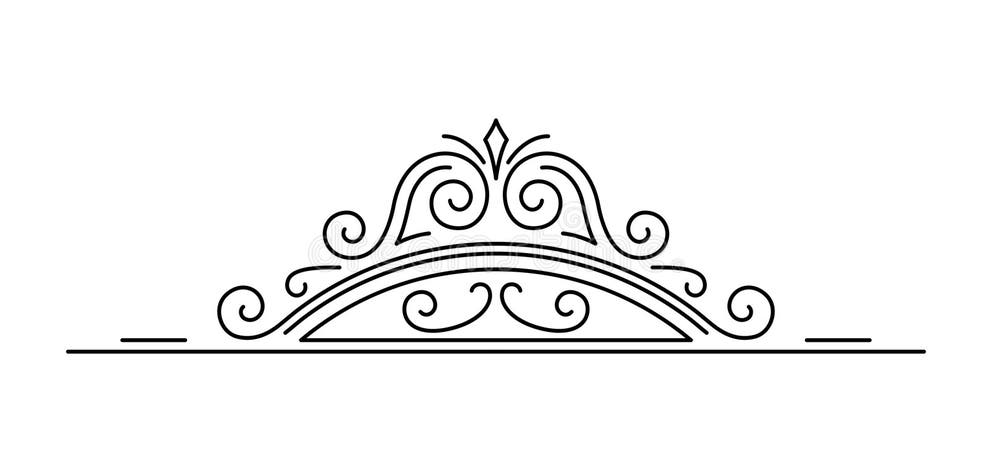 Line Curl Element. Modern Decorative Linear Divider Stock Illustration ...