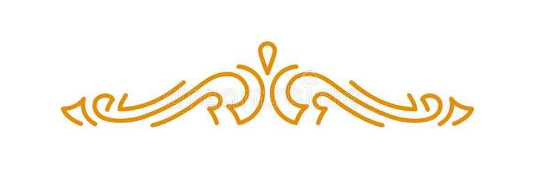 Line Curl Element. Modern Decorative Linear Divider Stock Illustration ...