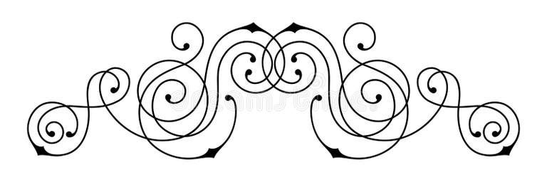 Line Curl Element. Modern Decorative Linear Divider Stock Illustration ...