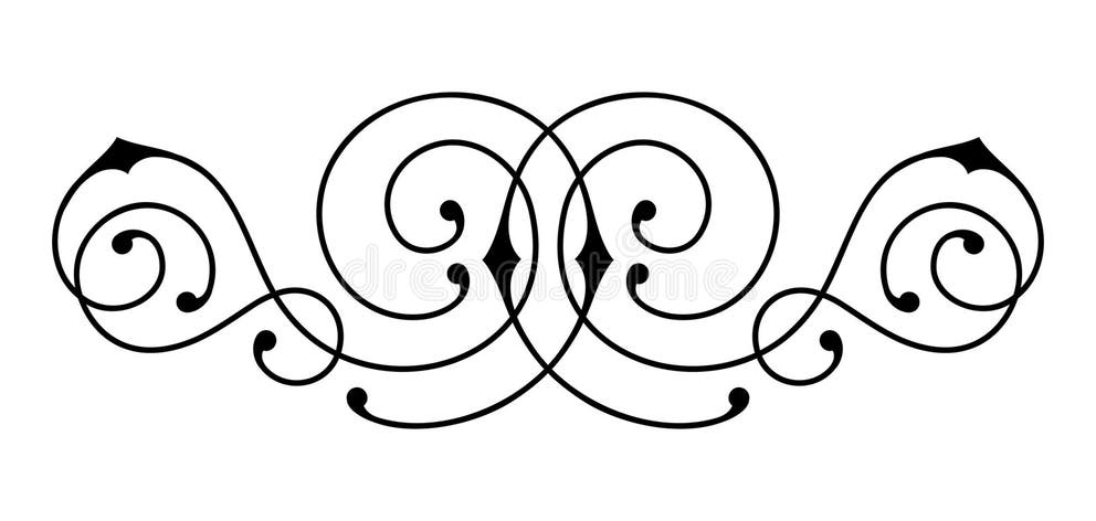 Line Curl Element. Modern Decorative Linear Divider Stock Illustration ...