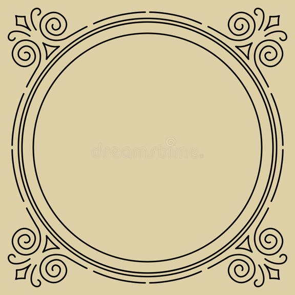 Line Curl Frame. Modern Decorative Linear Background Stock Illustration ...