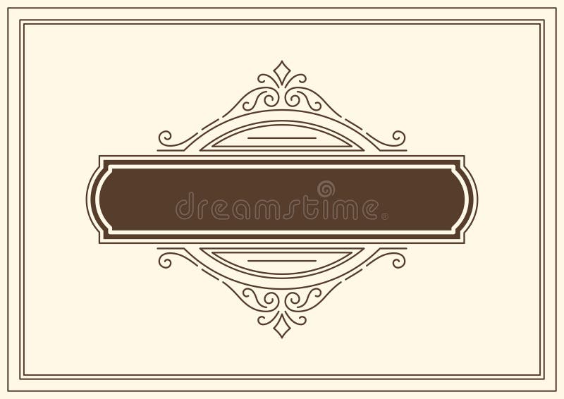 Line Curl Frame. Modern Decorative Linear Background Stock Illustration ...