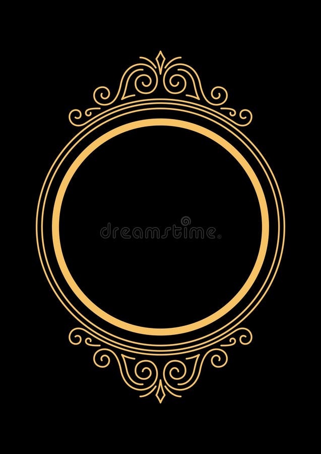 Line Curl Frame. Modern Decorative Linear Background Stock Illustration ...