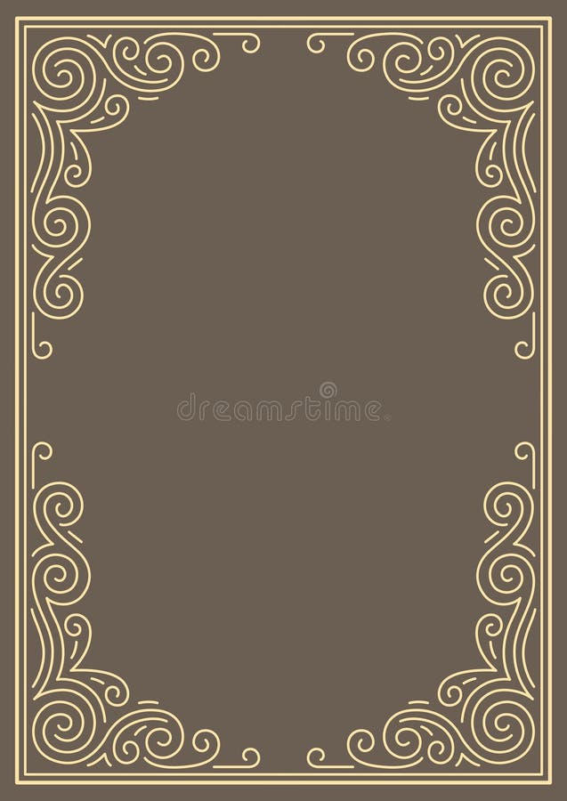 Line Curl Frame. Modern Decorative Linear Background Stock Illustration ...
