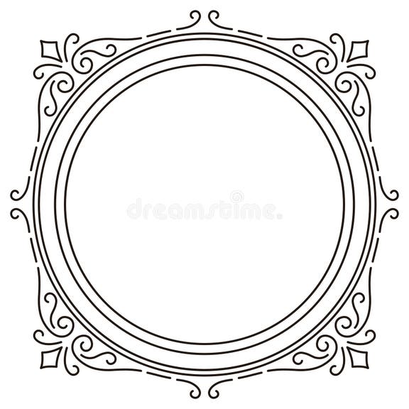 Line Curl Frame. Modern Decorative Linear Background Stock Illustration ...